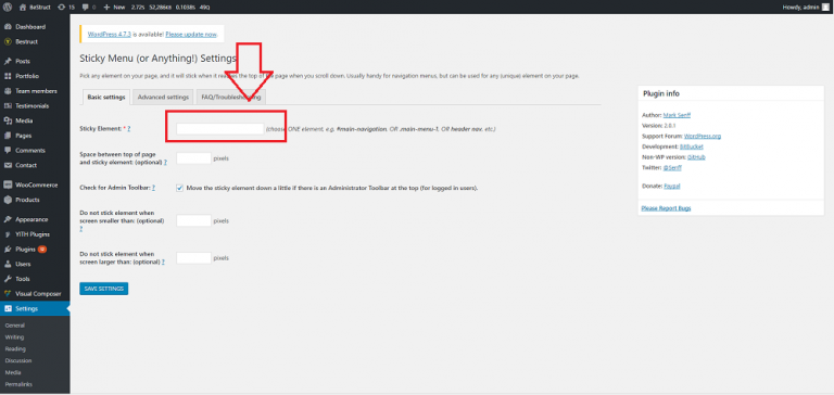 Tutorial: How to create a Sticky Navigation Menu in WordPress - YoloTheme