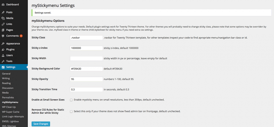 Tutorial: How to create a Sticky Navigation Menu in WordPress - YoloTheme